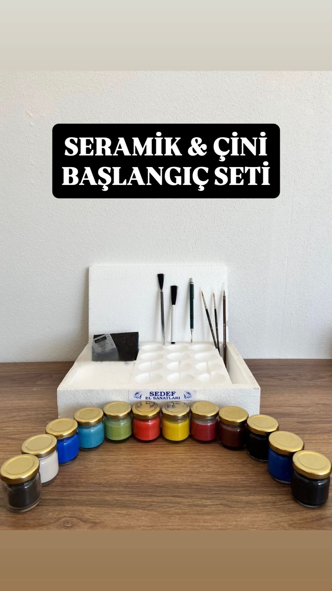 Sır Altı Çini&Seramik Boyası (Samur Boya) Başlangıç Seti | Sedef El ...